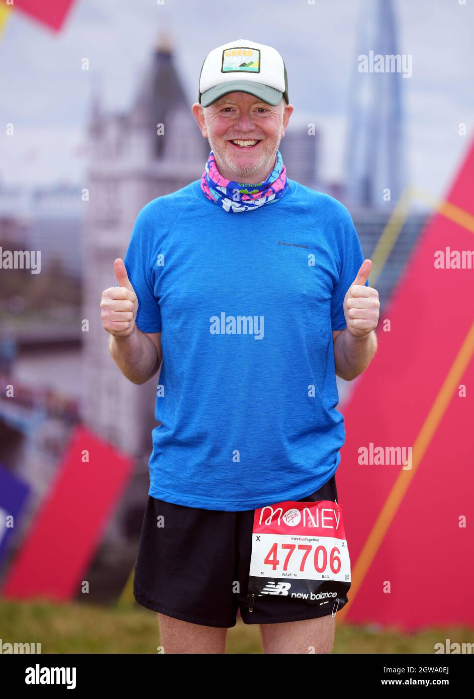 Virgin Radio DJ Chris Evans poses ahead of running the Virgin Money ...