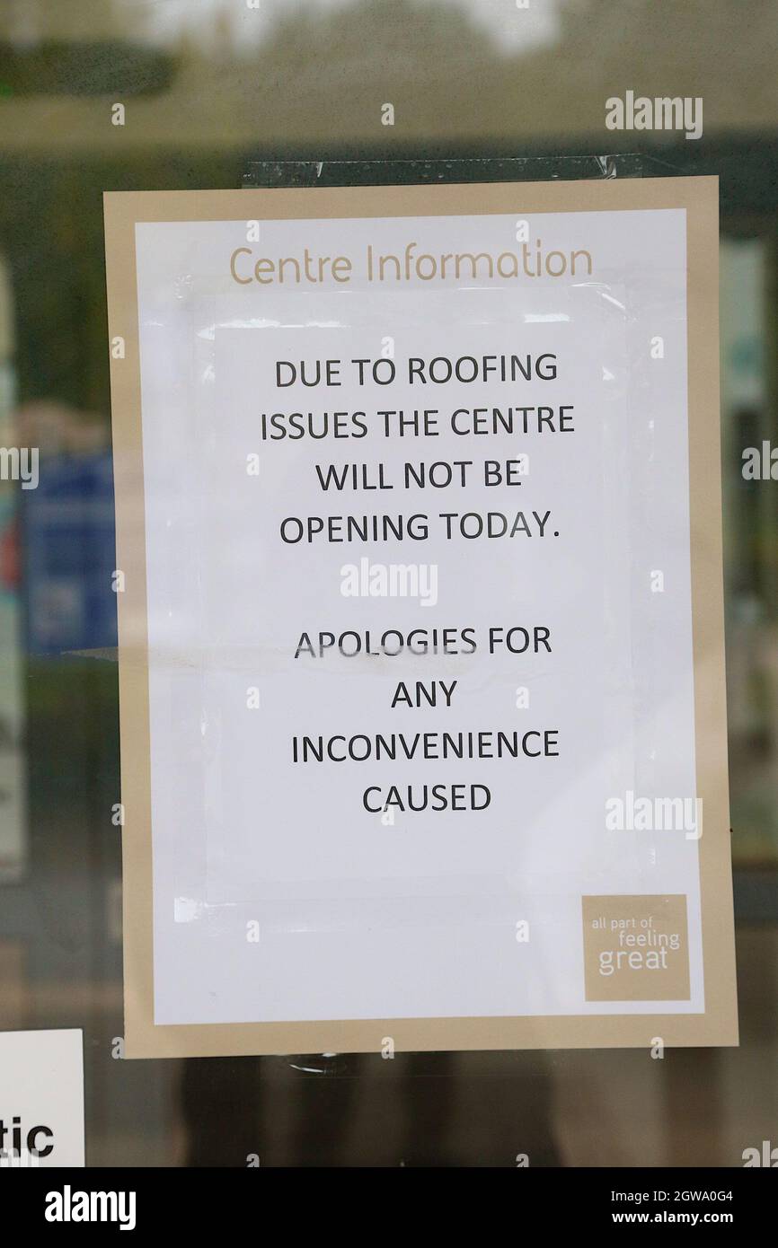 Tenterden, Kent, UK. 03 October, 2021. The Tenterden leisure centre in ...