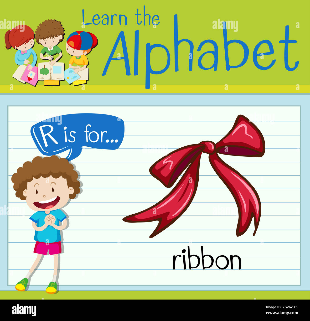 Flashcard letter R is for ribbon Stock Vector Image & Art - Alamy