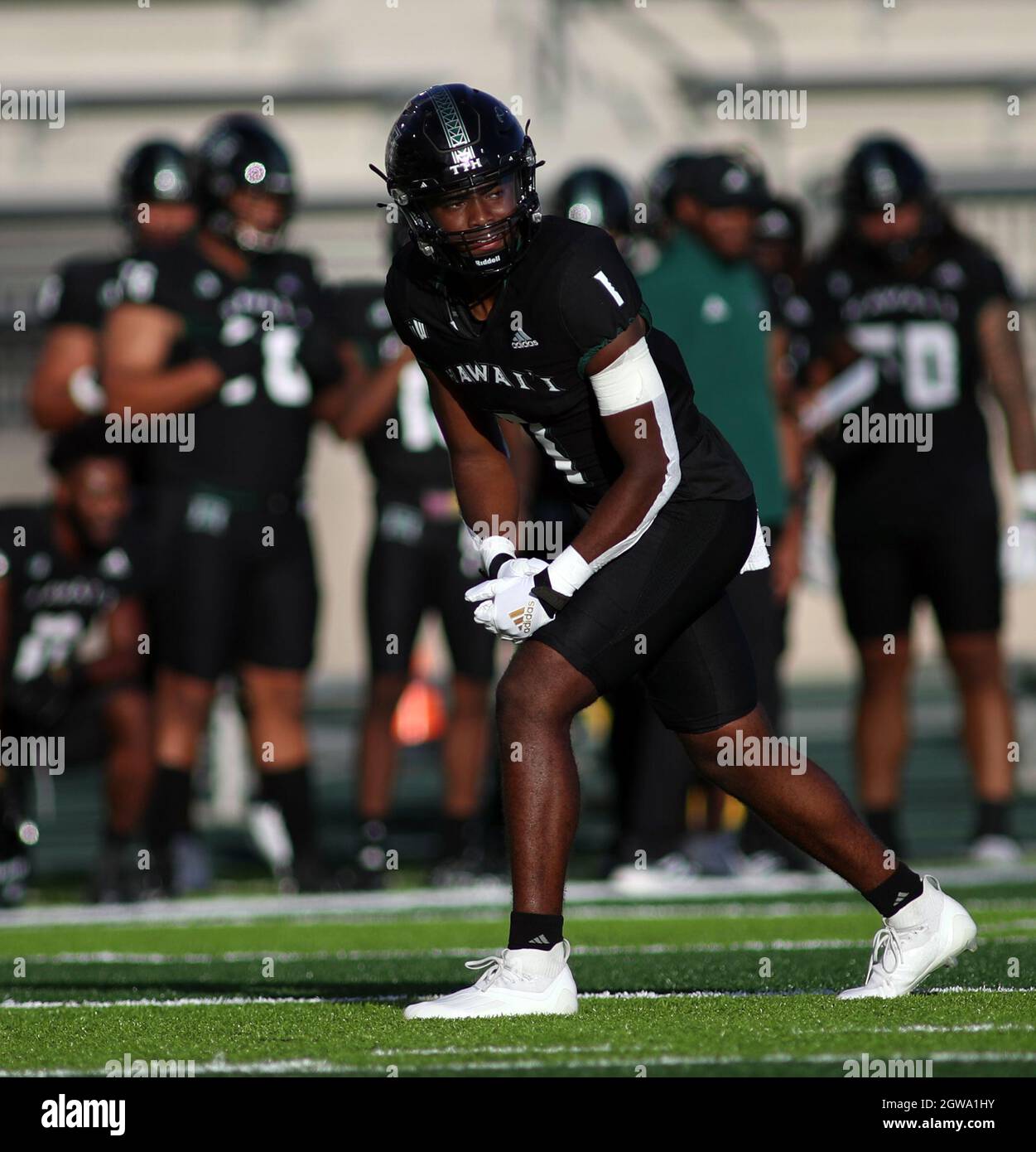 October 2, 2021 - Hawaii Rainbow Warriors wide receiver Tru Edwards #1 ...