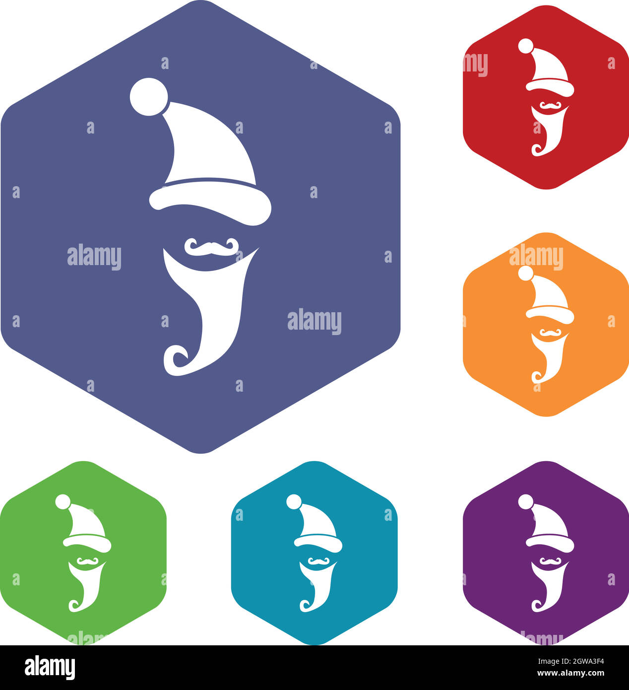 Christmas card beard mustache Stock Vector Images - Alamy