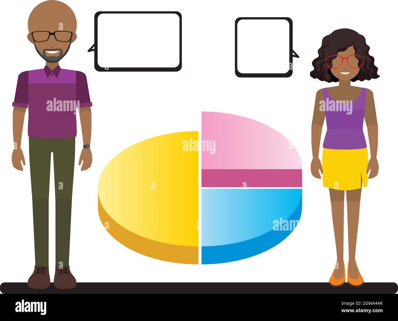 A graph with two people Stock Vector Image & Art - Alamy