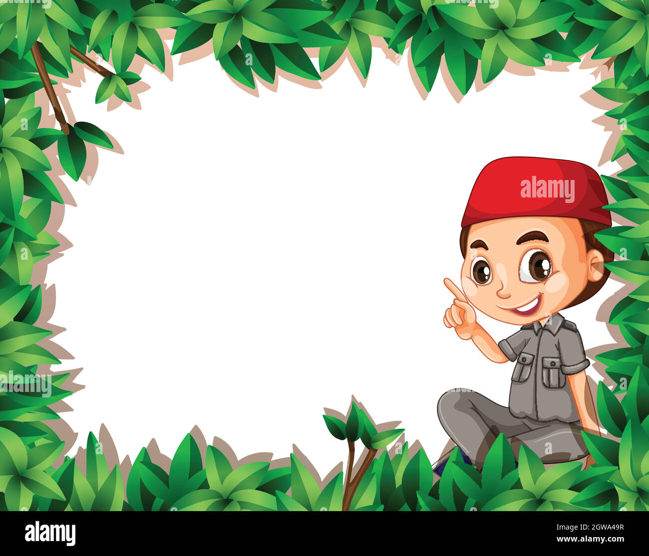 A muslim boy scout on nature frame Stock Vector Image & Art - Alamy