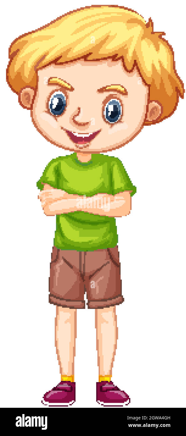 One happy boy standing Stock Vector Image & Art - Alamy