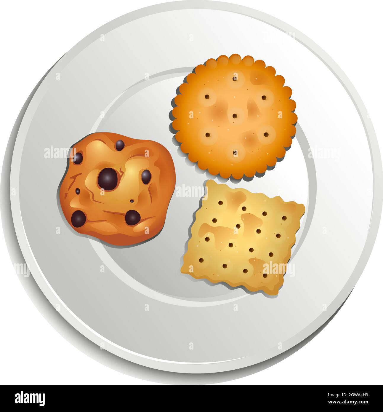 Biscuits isolated Stock Vector Images - Alamy