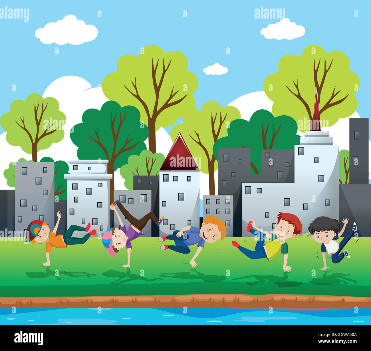 Exercise break Stock Vector Images - Alamy