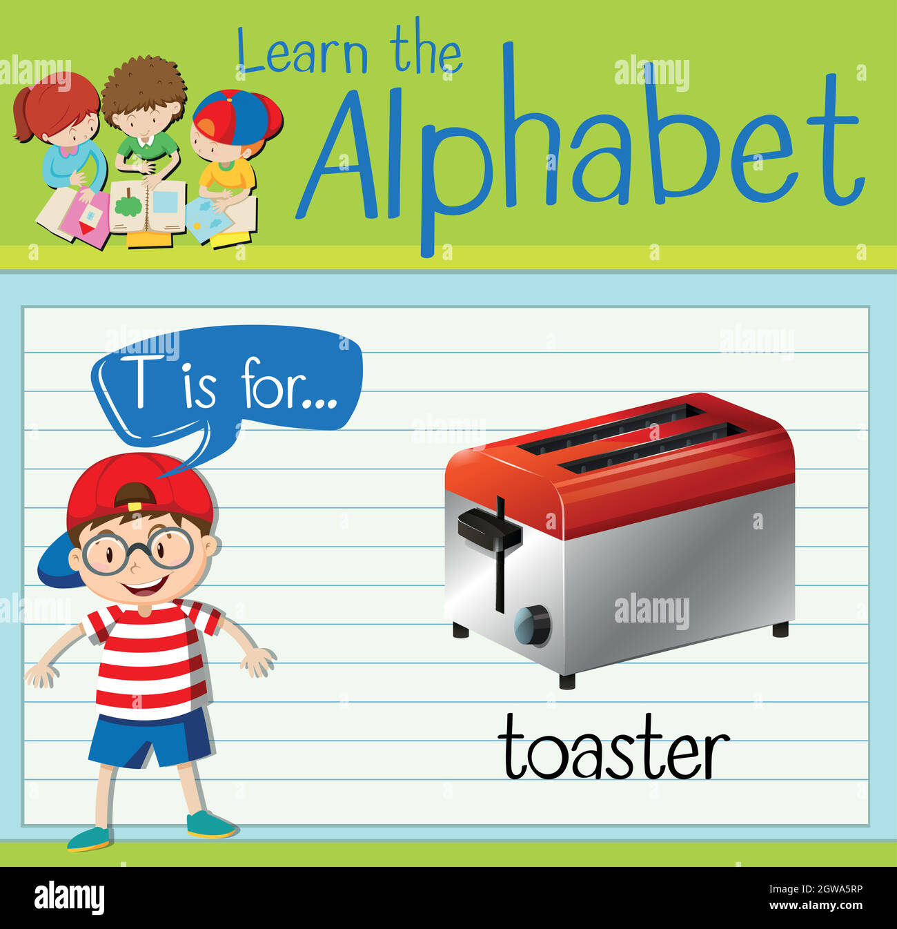 Flashcard letter T is for toaster Stock Vector Image & Art - Alamy