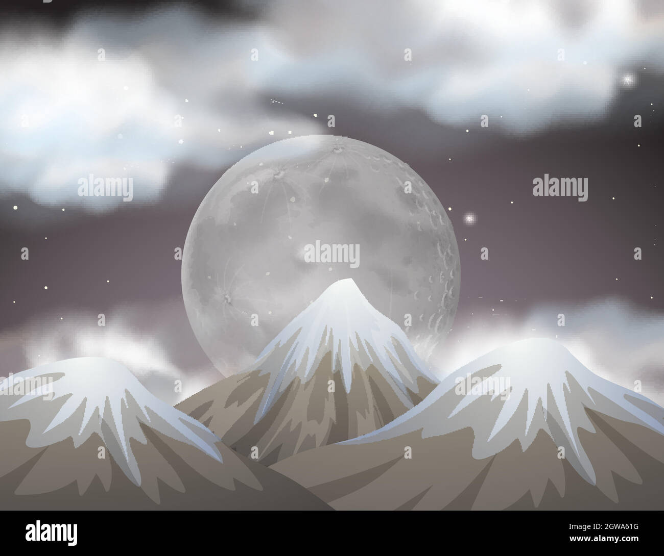 Moon Mountain Scenes