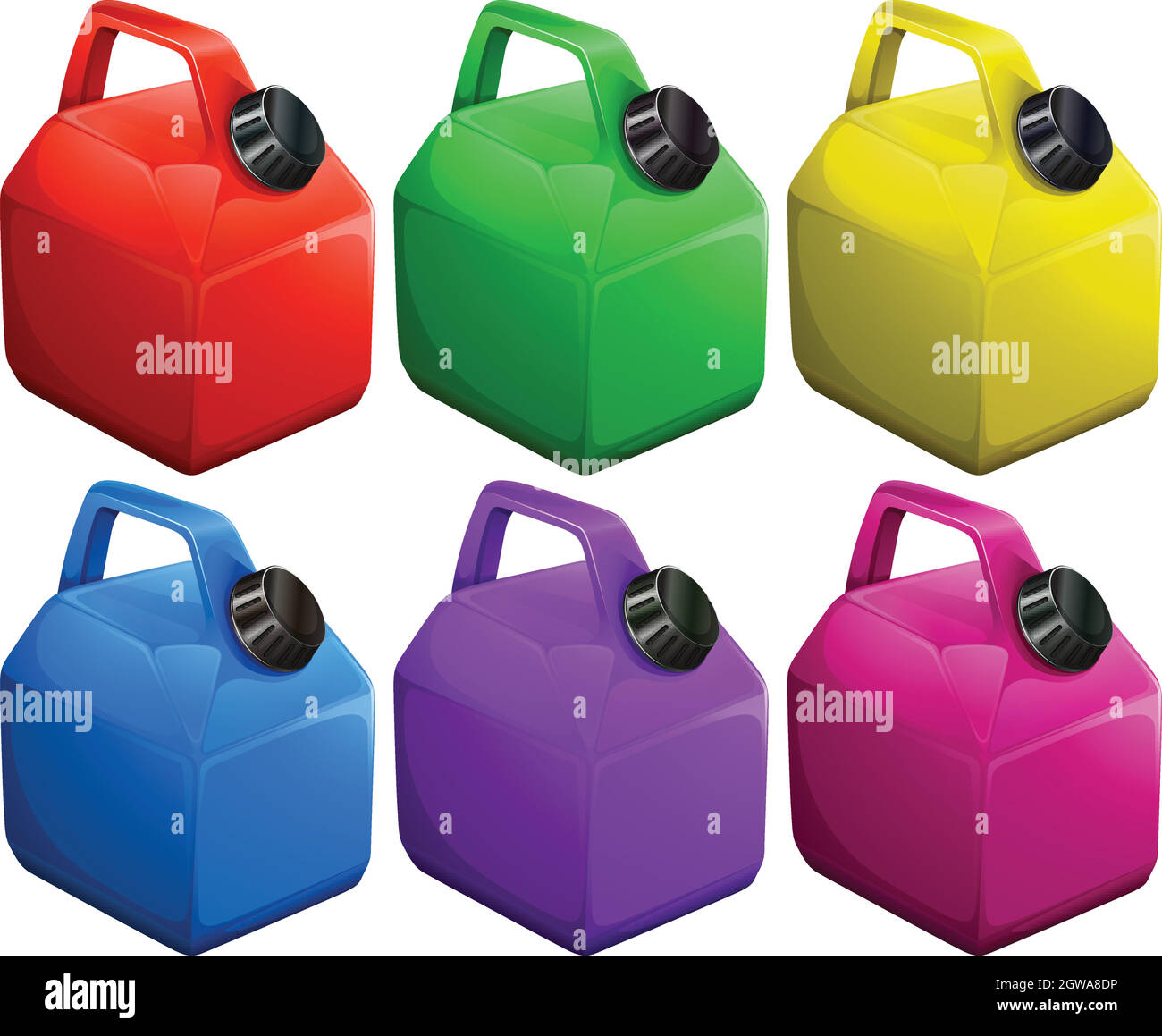 Red and black gas containers Stock Vector Images - Alamy