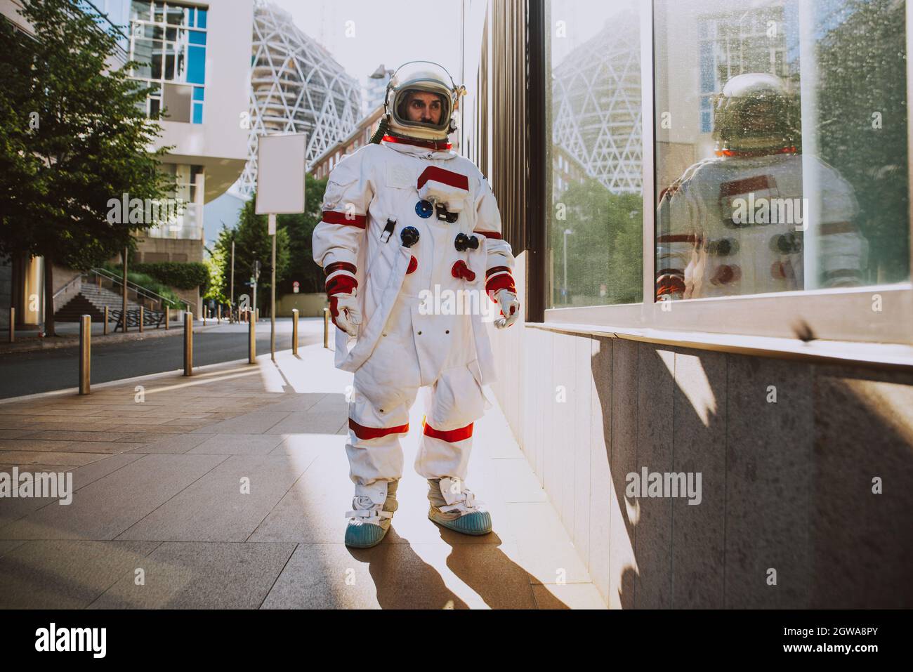 Astronaut space suit walking transportation hi-res stock photography ...