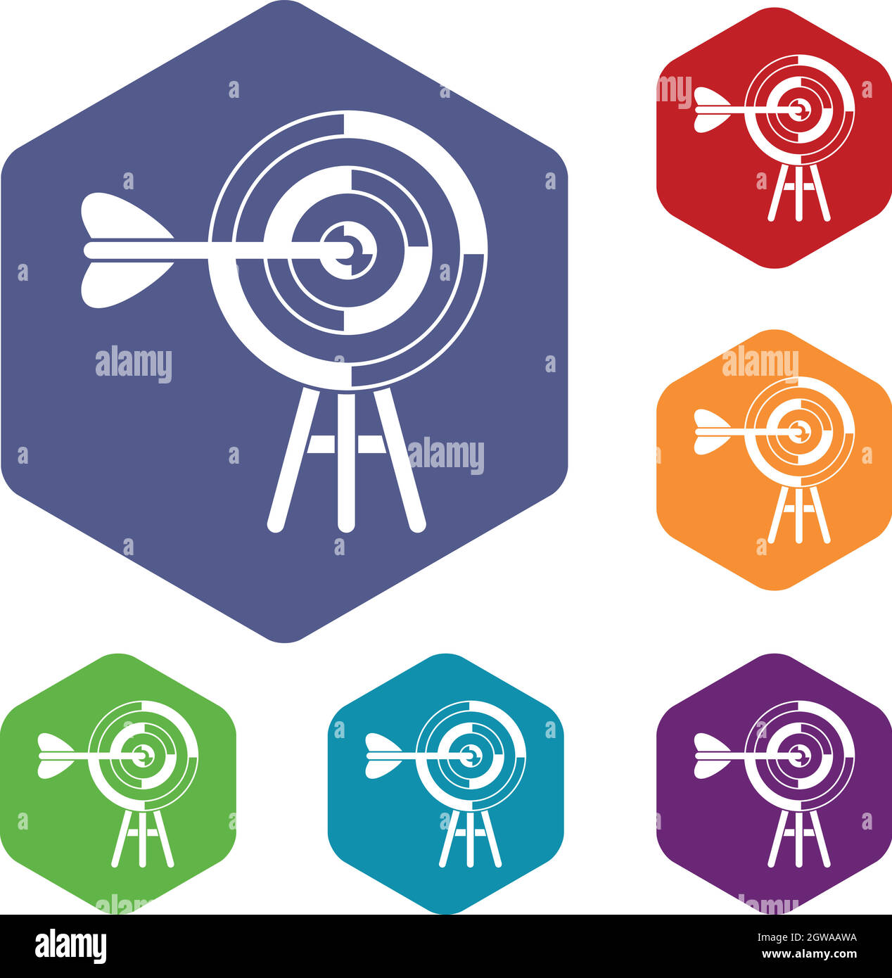 Target with an arrow icons set Stock Vector Image & Art - Alamy