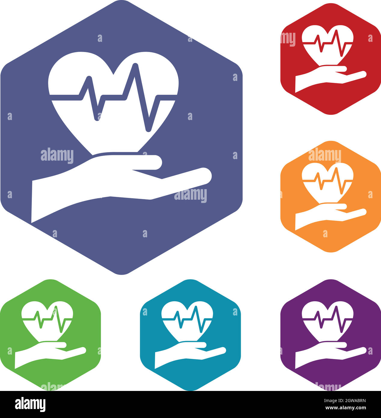 Woman hand showing heart Stock Vector Images - Alamy