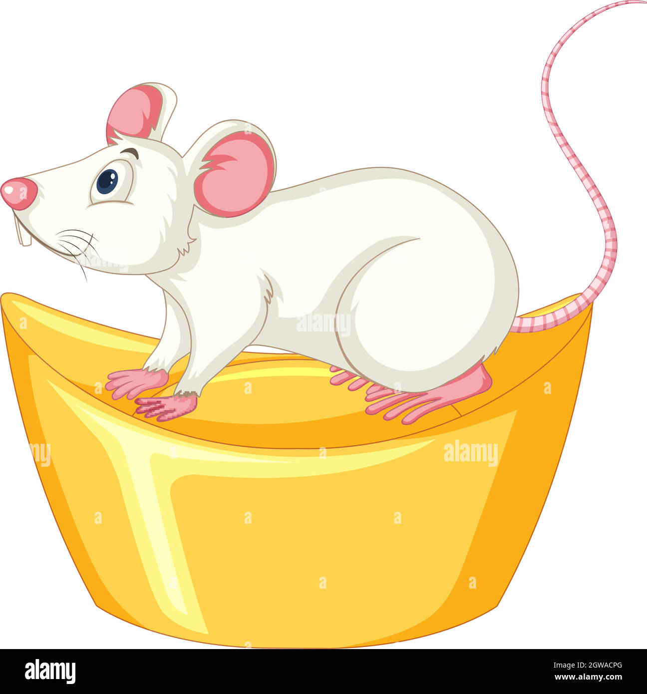 Gold bar isolated on white Stock Vector Images - Alamy