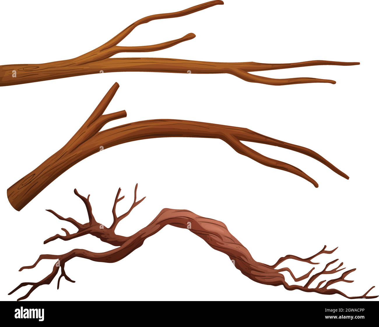 Set tree branch branch Cut Out Stock Images & Pictures - Alamy