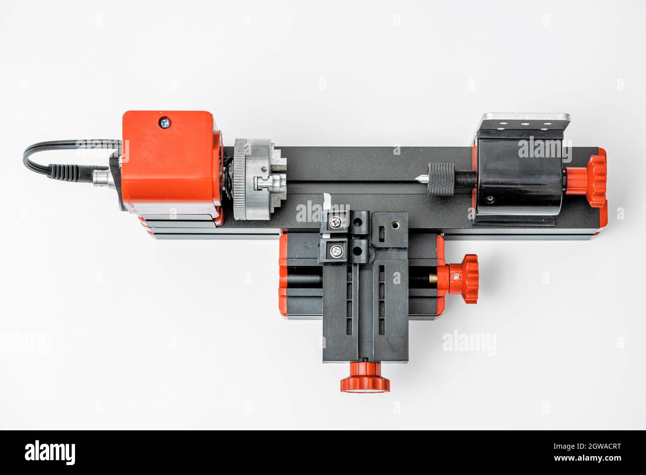 Small diy turning lathe machine for education and hobby Stock Photo - Alamy