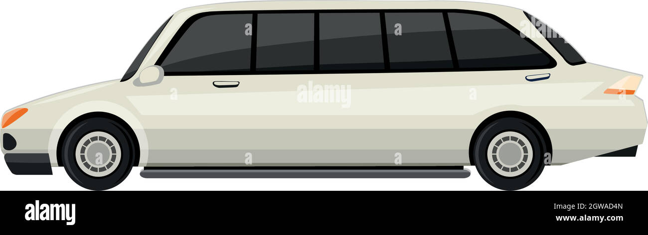 White limousine on white background Stock Vector Image & Art - Alamy