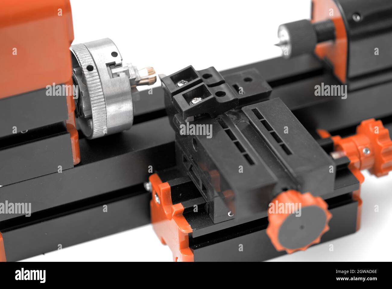 Small diy turning lathe machine for education and hobby Stock Photo - Alamy
