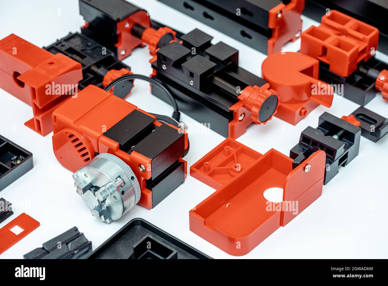 A set of parts for assembling a diy processing machine Stock Photo - Alamy