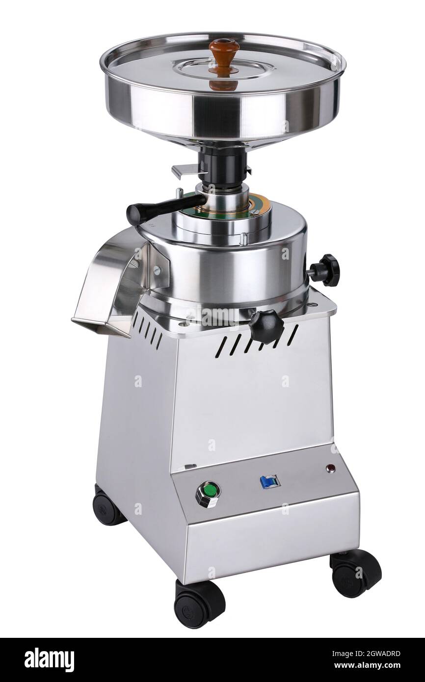 electric domestic flour mill for home isolated white and grey ...