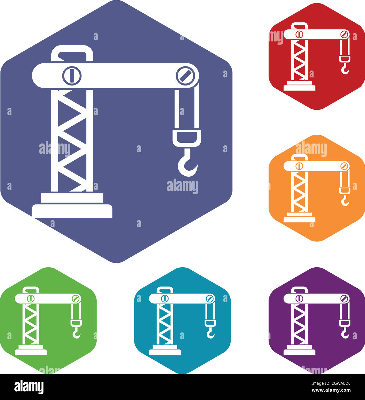 Crane icons set Stock Vector Image & Art - Alamy