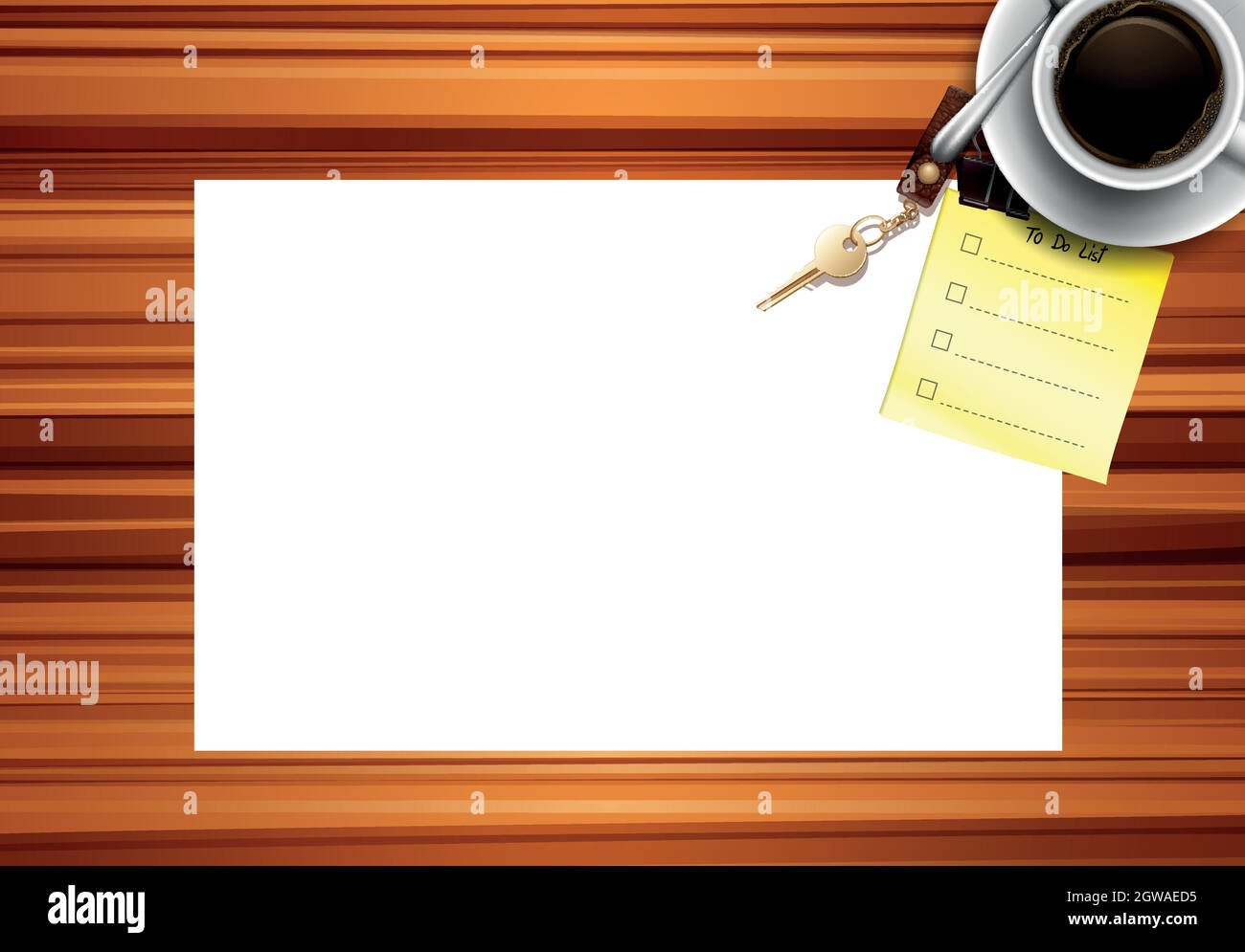 Blank paper desk background Stock Vector Image & Art - Alamy