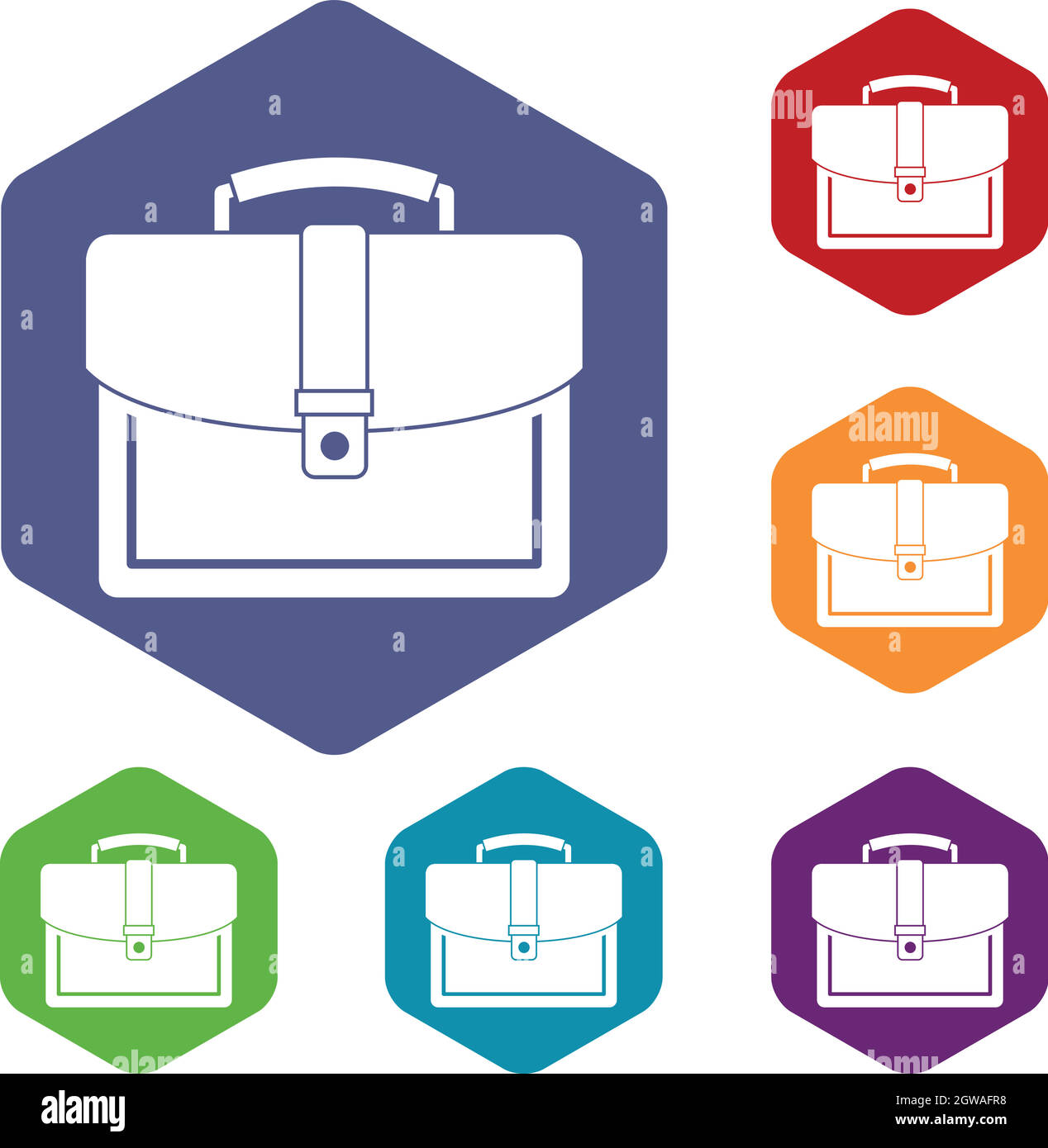 Business briefcase icons set Stock Vector Image & Art - Alamy