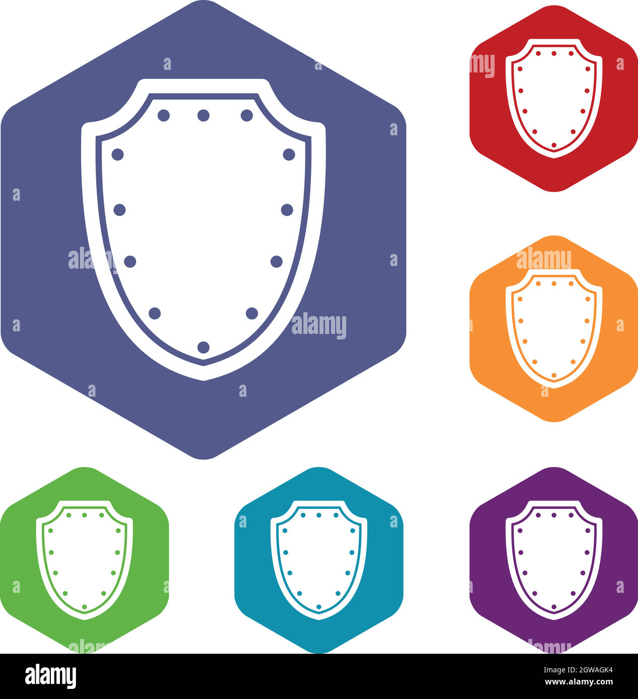 Army protective shield icons set Stock Vector Image & Art - Alamy