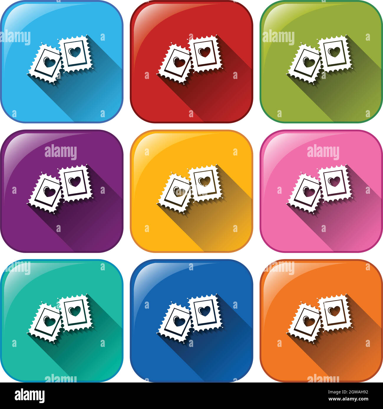 Stamps and letters background Stock Vector Images - Alamy