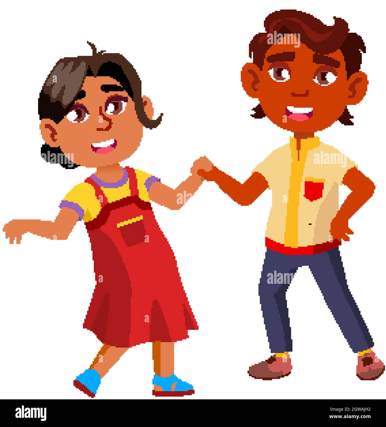 Hispanic children dancing Stock Vector Images - Alamy