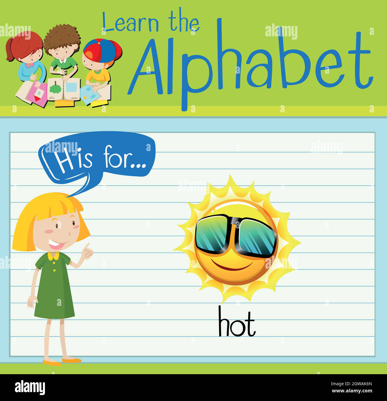 Flashcard letter H is for hot Stock Vector Image & Art - Alamy