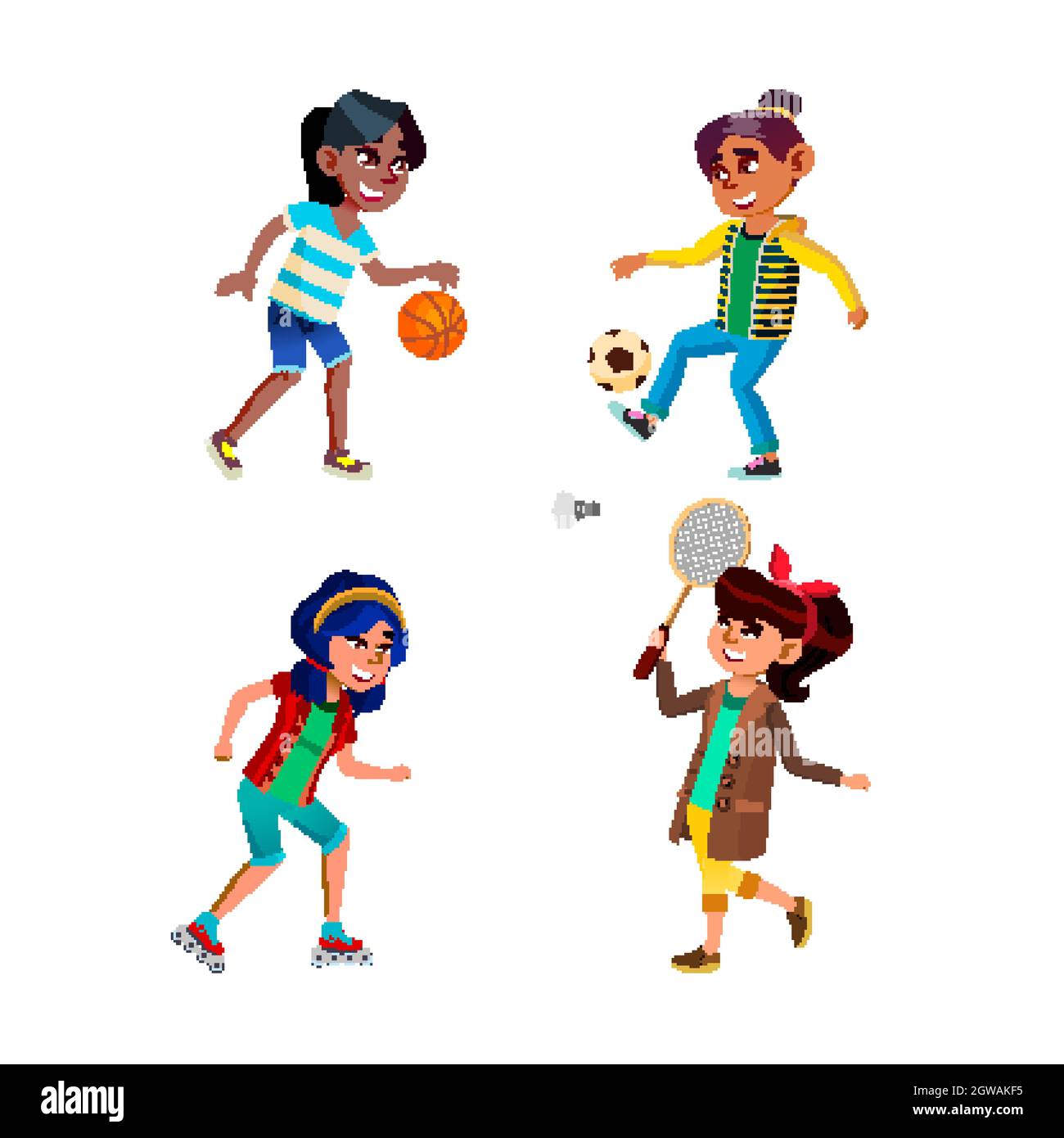 Teen Girls Basketball Stock Vector Images - Alamy