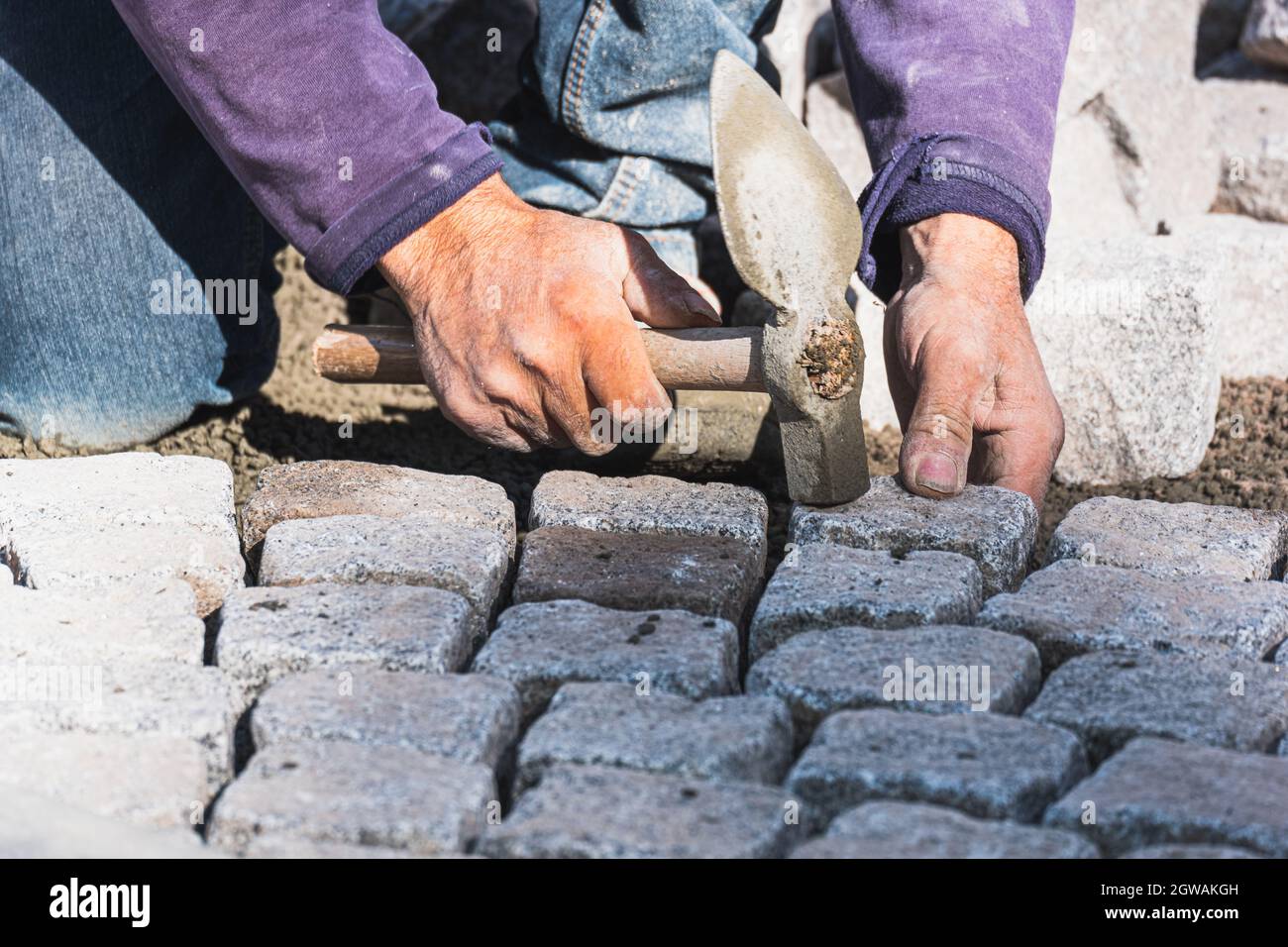 Asphalt cobblestone cobblestones hi-res stock photography and images ...