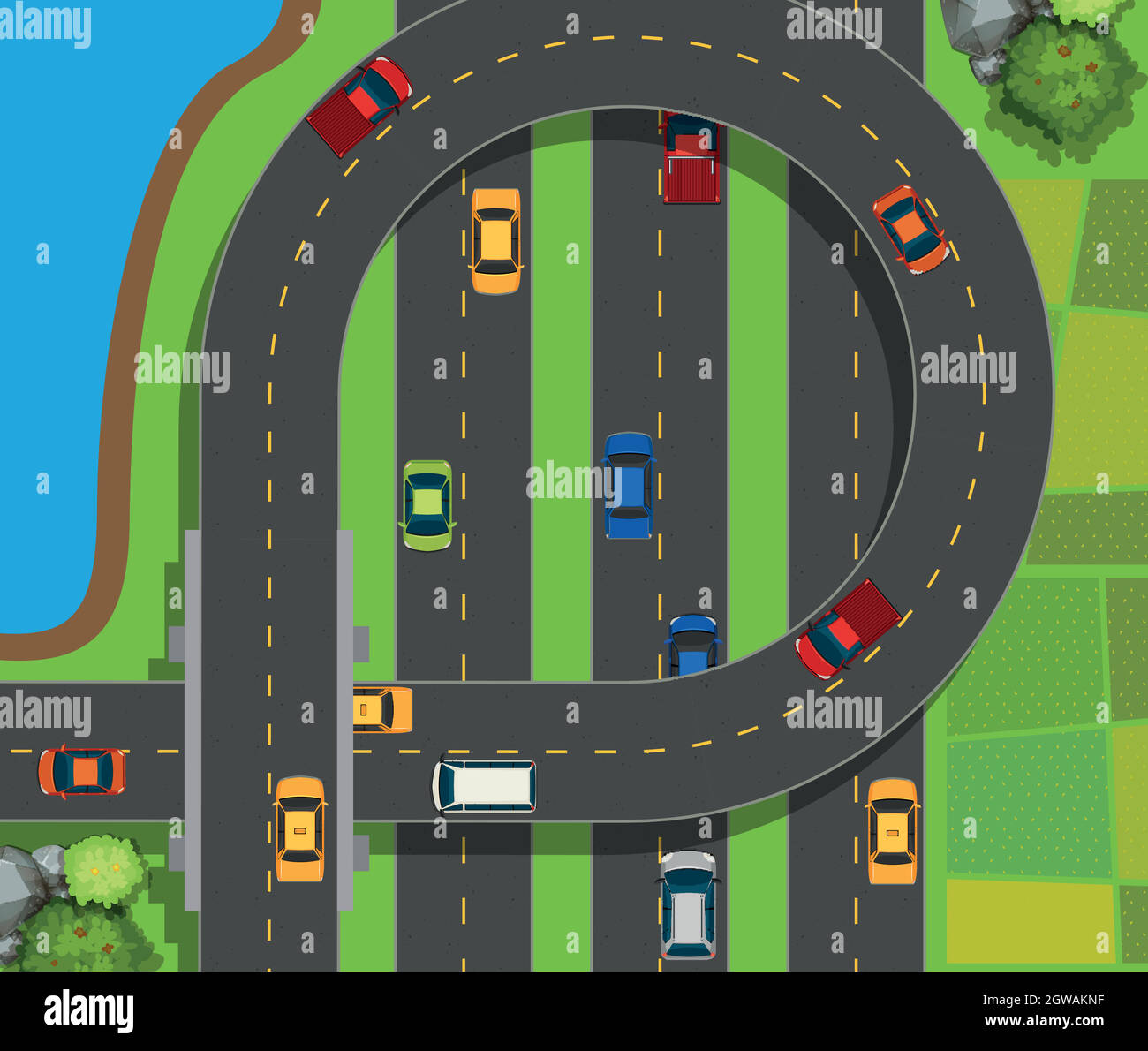 Vehicle aerial driving Stock Vector Images - Alamy