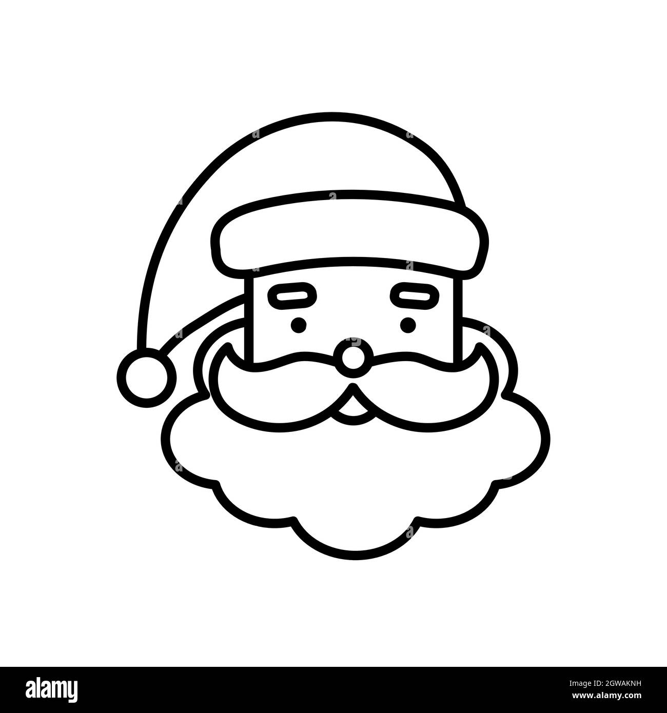 Face santa claus on Black and White Stock Photos & Images - Alamy