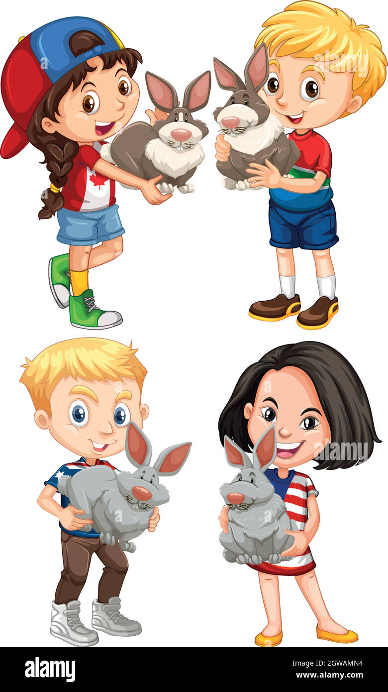 Little bunny illustration Stock Vector Images - Alamy