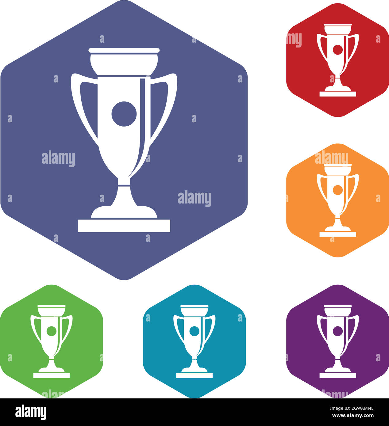 Winning cup icons set Stock Vector Image & Art - Alamy