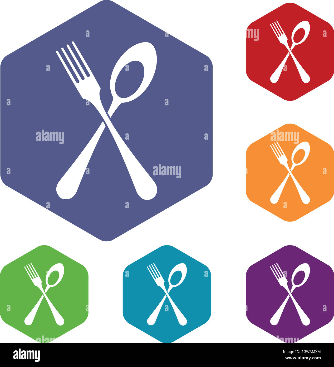 Metal fork isolated Stock Vector Images - Alamy