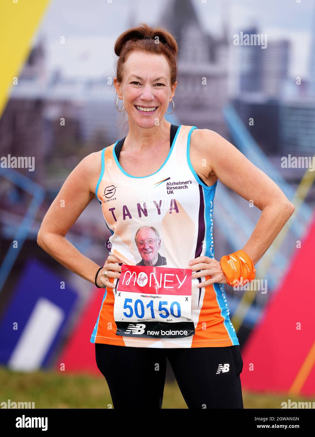 Actress Tanya Franks poses ahead of running the Virgin Money London ...