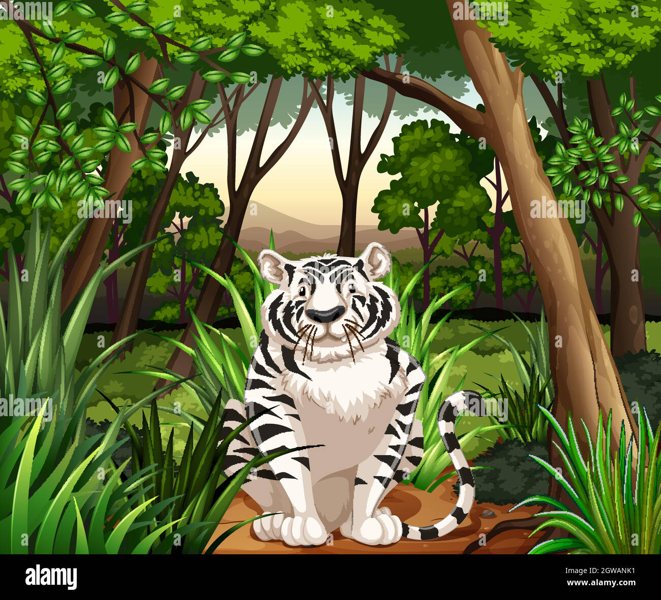 Smiling tiger Stock Vector Images - Alamy