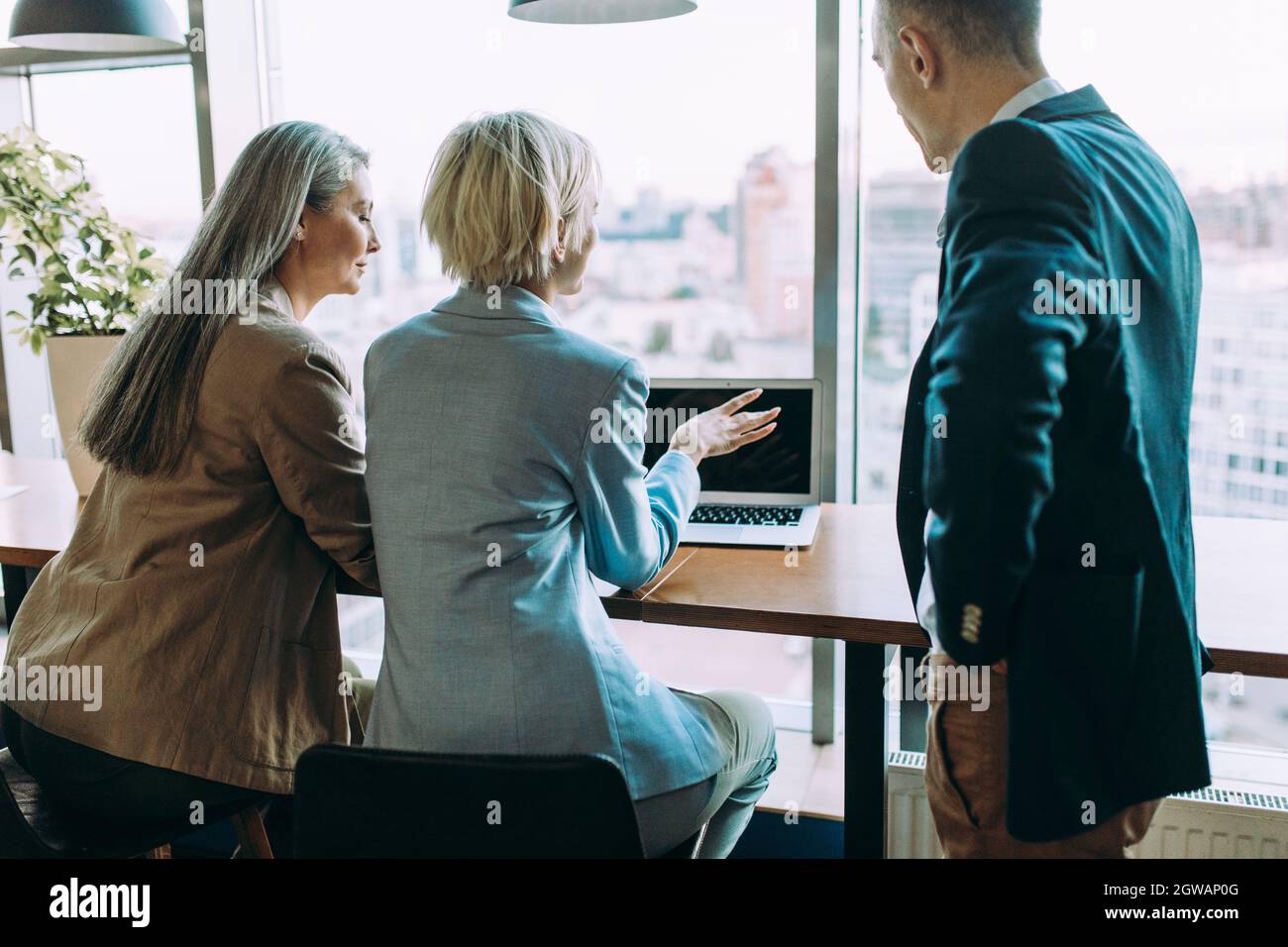 cinematic image of a multiethnic business team. employees working ...