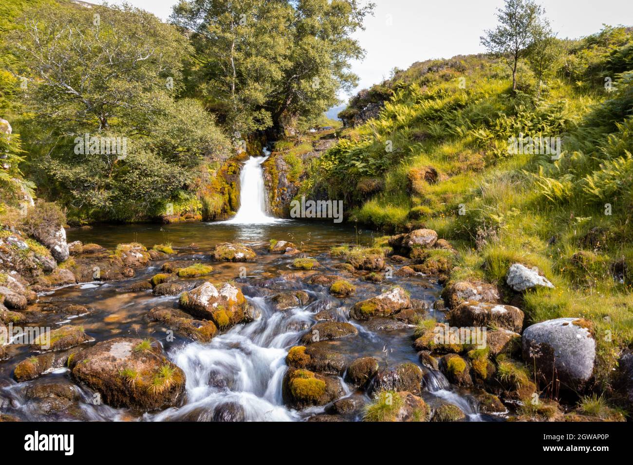 Waterfall To The Bone Caves Stock Photo - Alamy