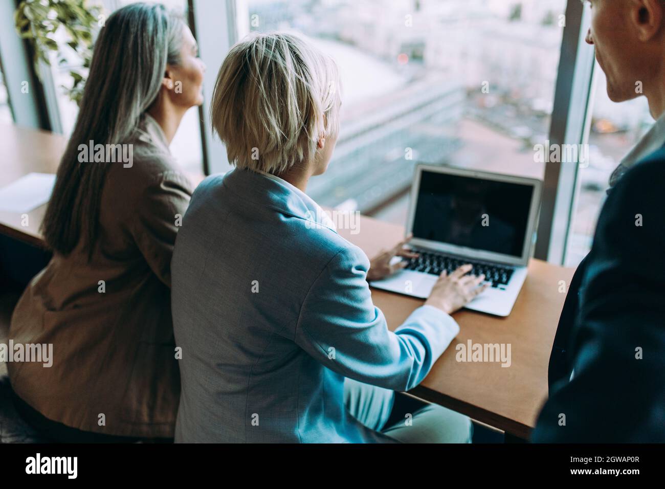 cinematic image of a multiethnic business team. employees working ...