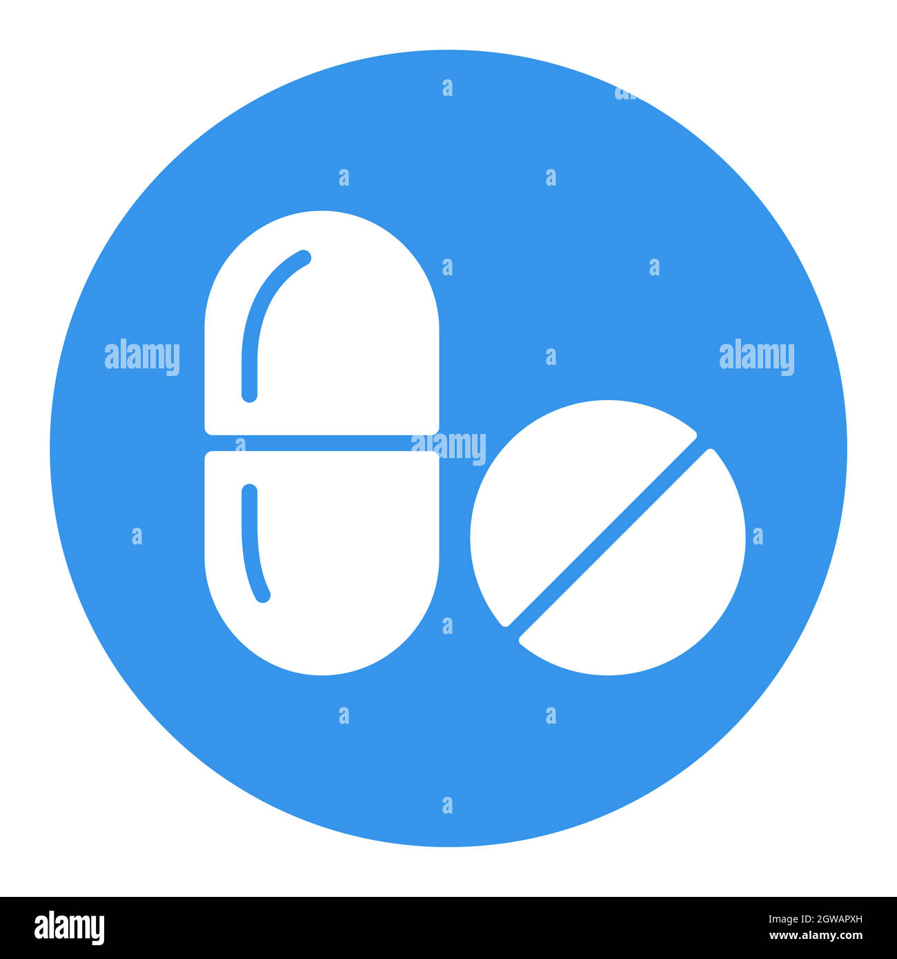 Tablets and pill vector white glyph icon. Medical sign Stock Vector ...