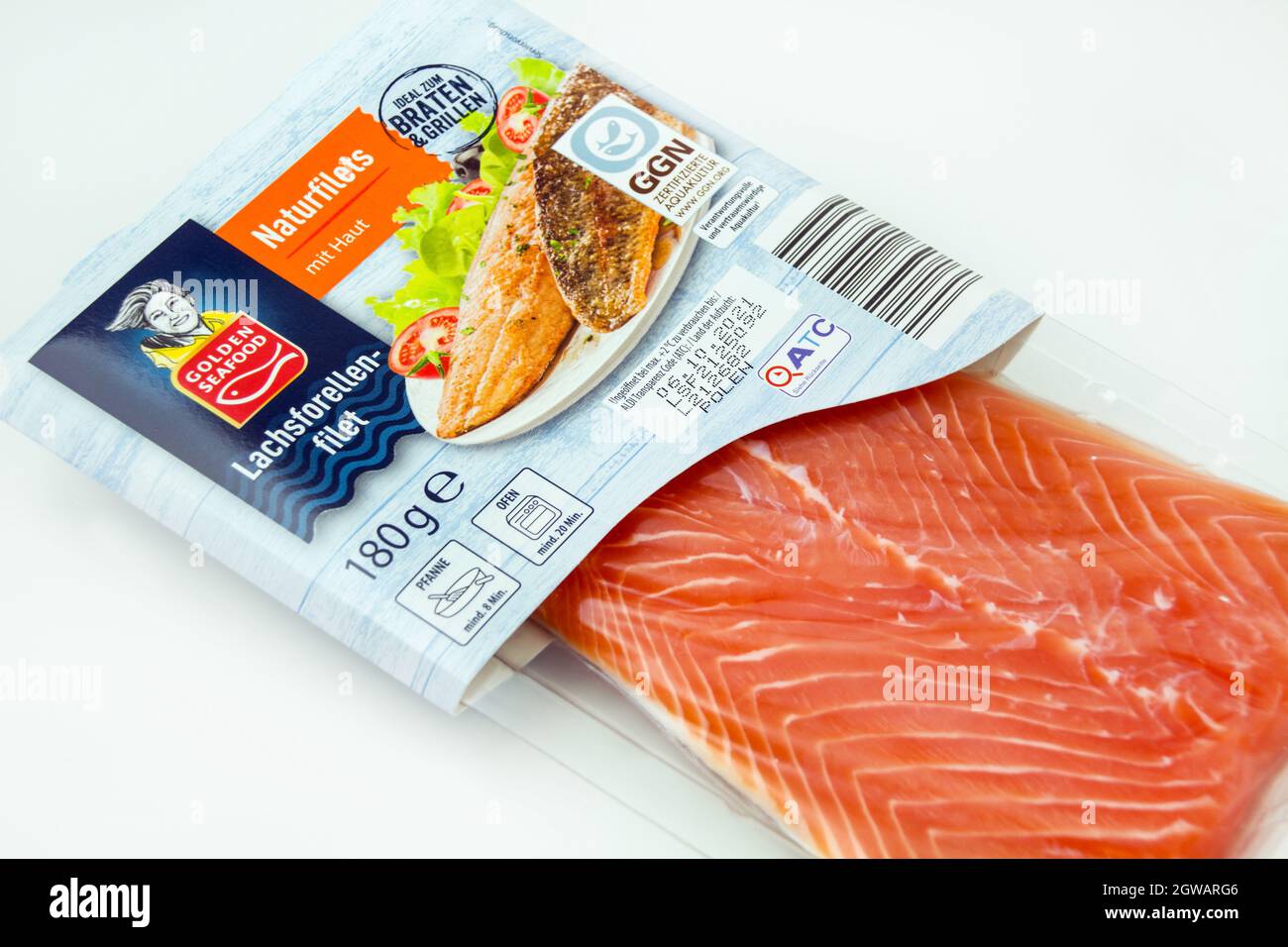 Hamburg, Germany - October 1 2021: Salmon Trouts Golden Seafood and ...