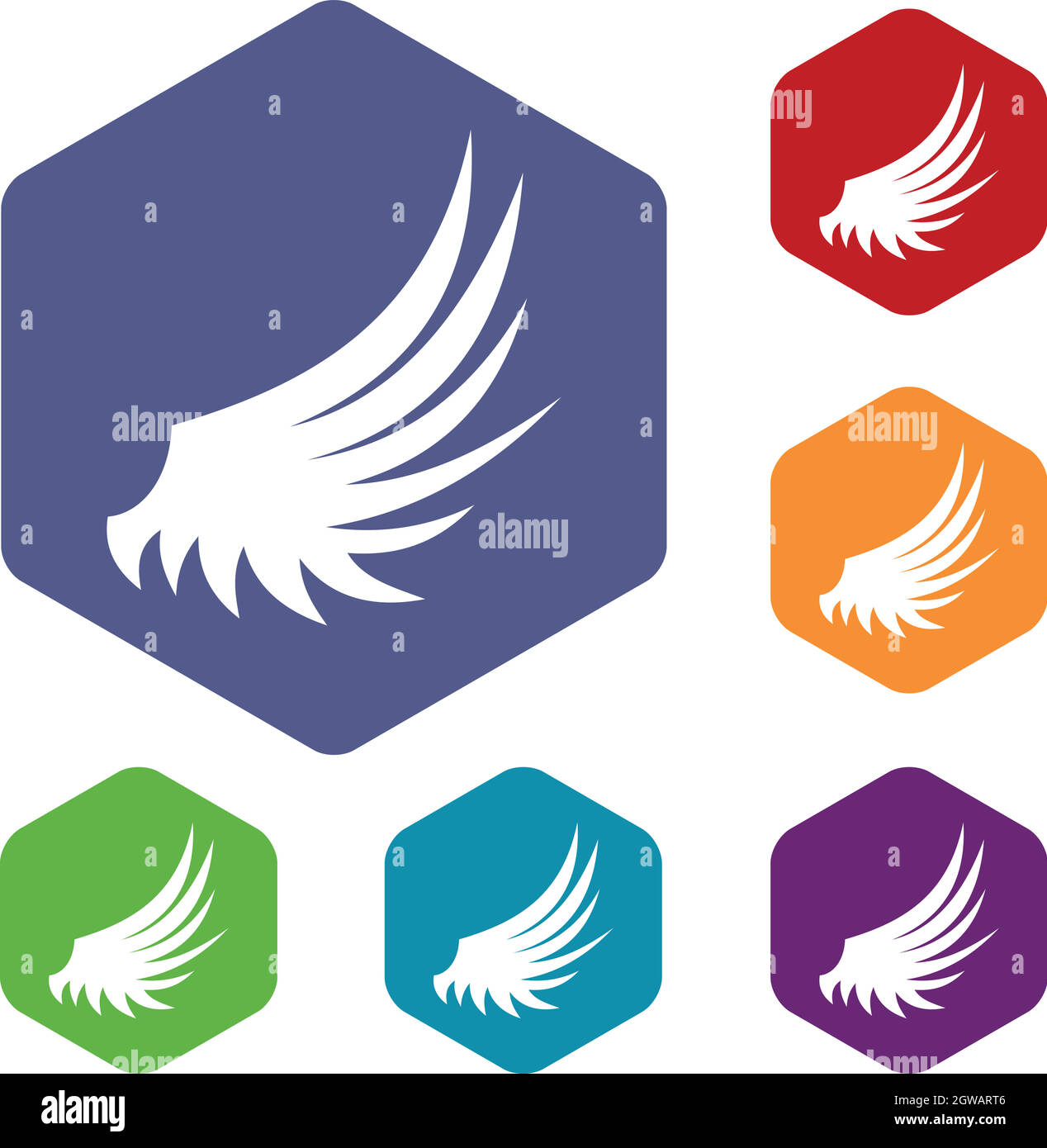 Wing icons set Stock Vector Image & Art - Alamy