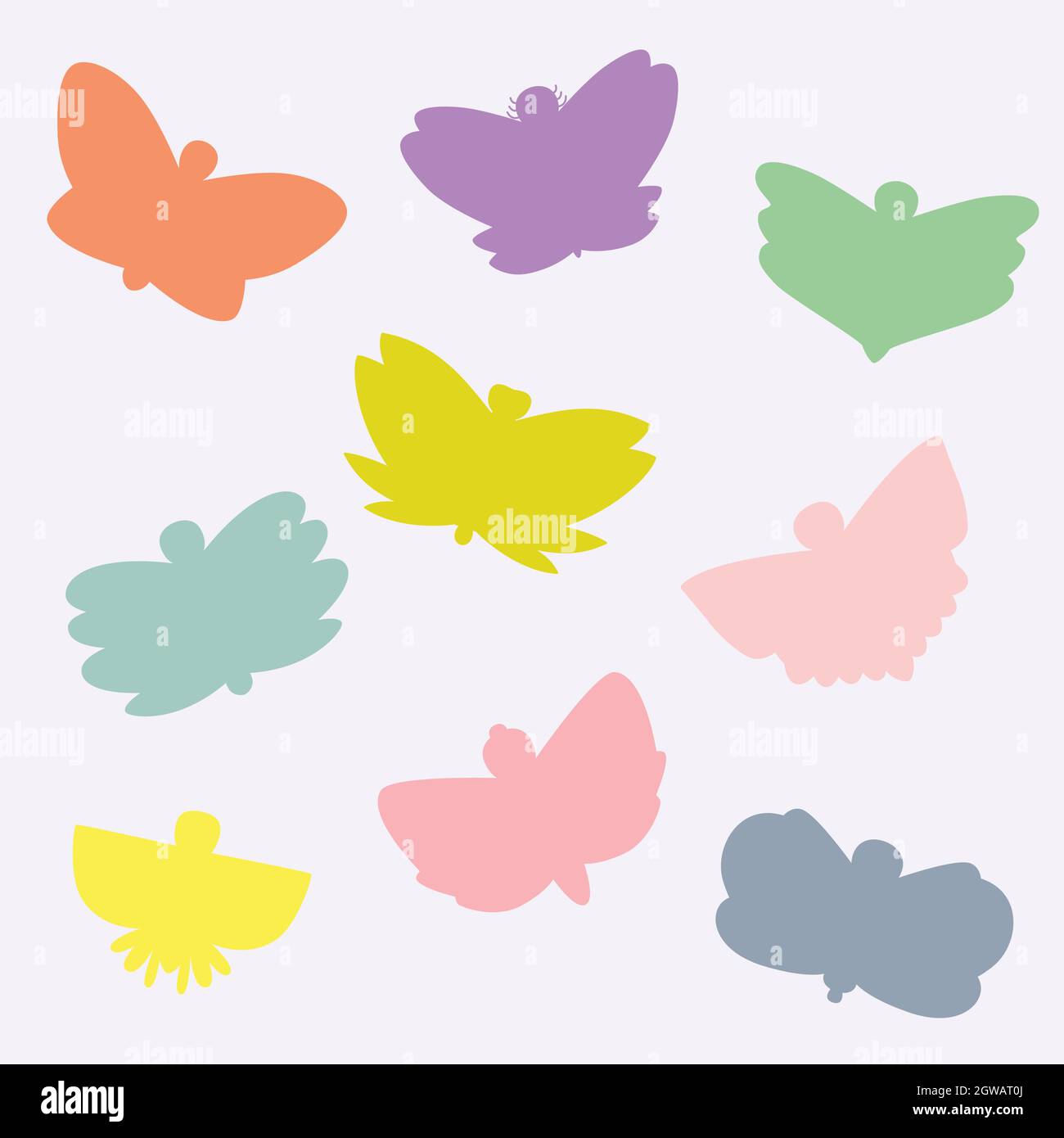 Papillon silhouette Stock Vector Images - Alamy