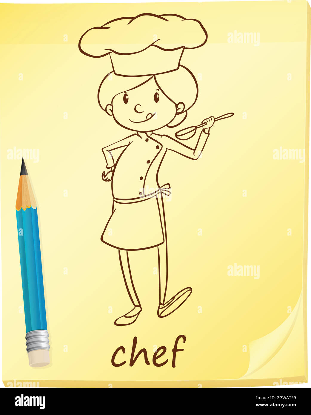 Notepad for writing a recipe Stock Vector Images - Alamy
