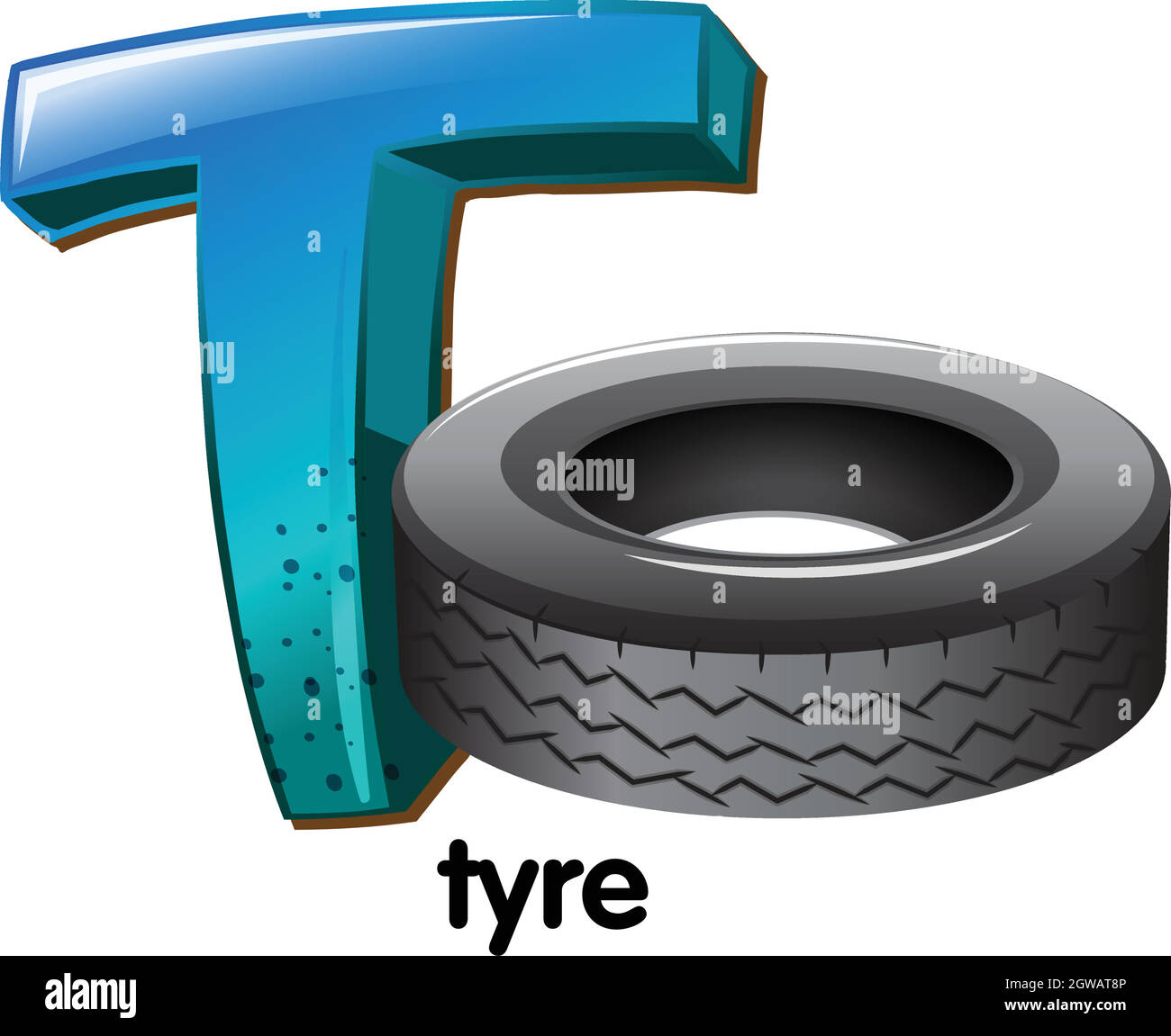 A letter T for tyre Stock Vector Image & Art - Alamy
