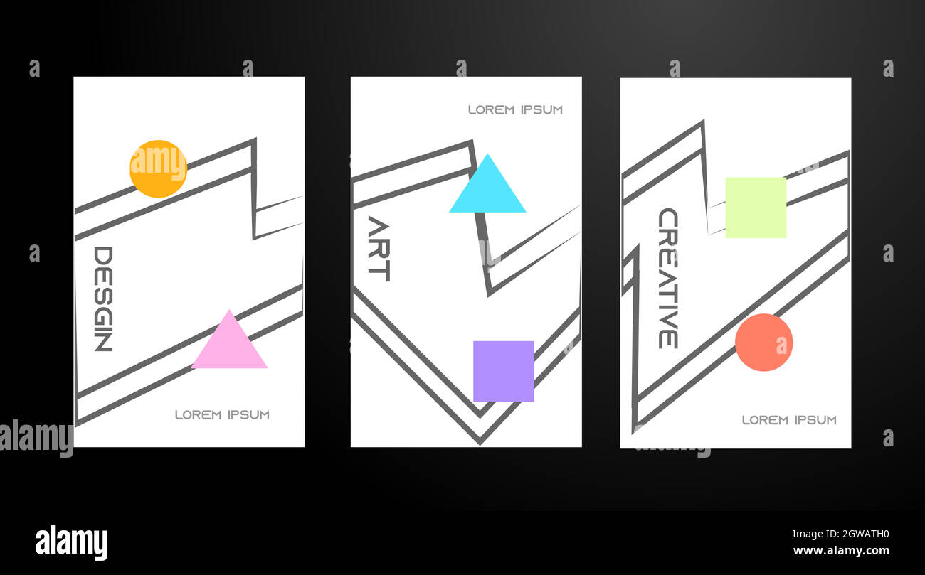 Abstract art brochure design. Banner with lines pattern. Suitable as ...