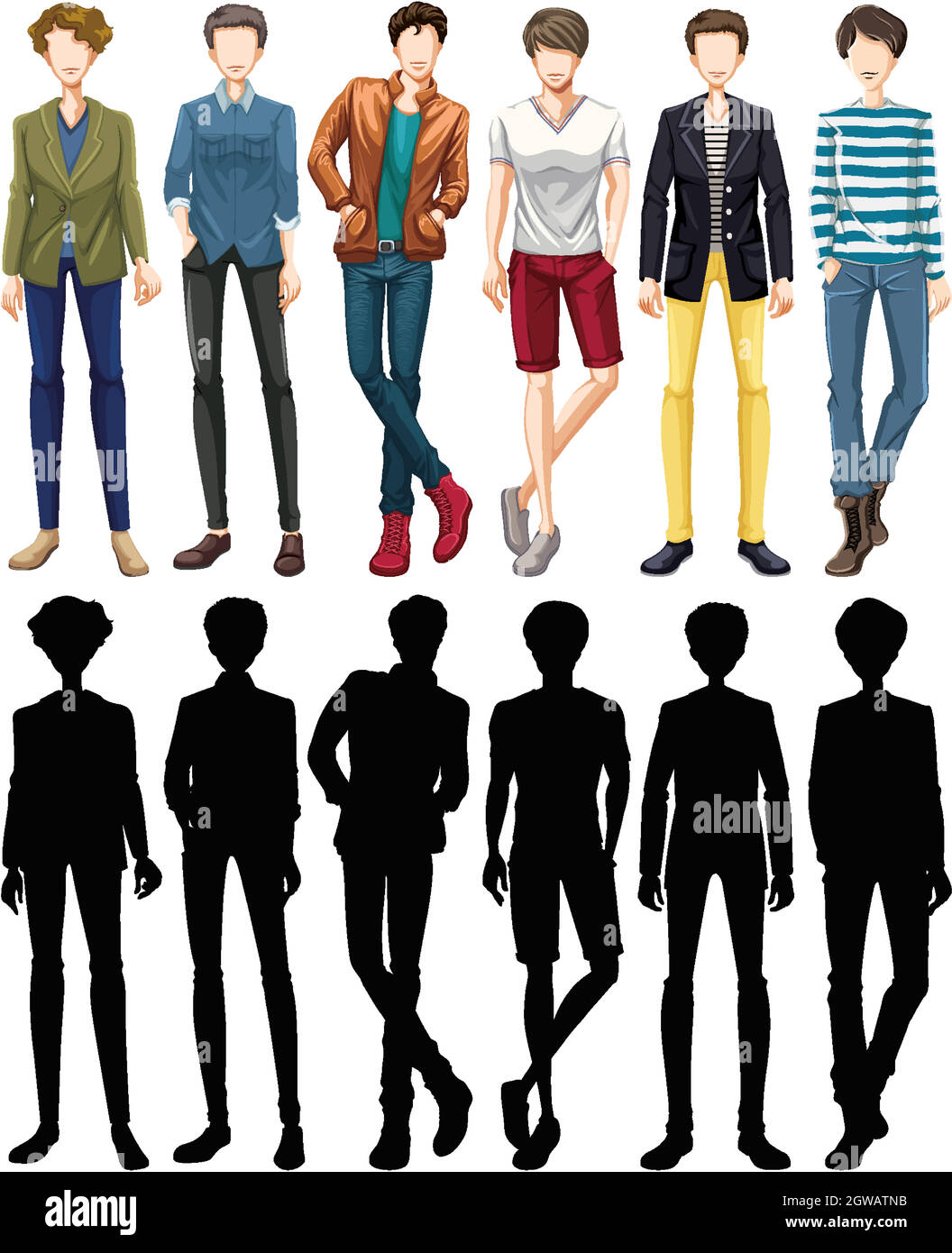 Male character set Cut Out Stock Images & Pictures - Alamy